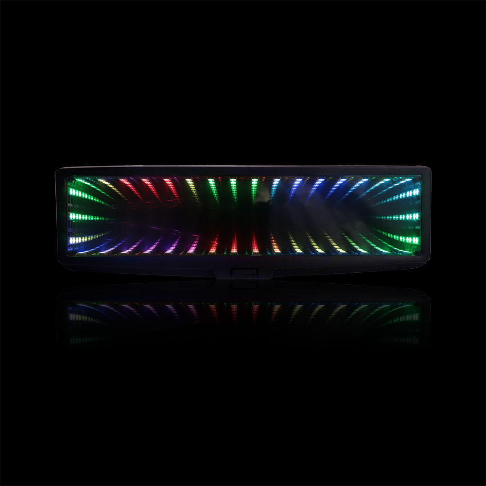Custom Car Infinity Galaxy Mirror 3D RGB Rainbow LED Clip-on Mirror ...