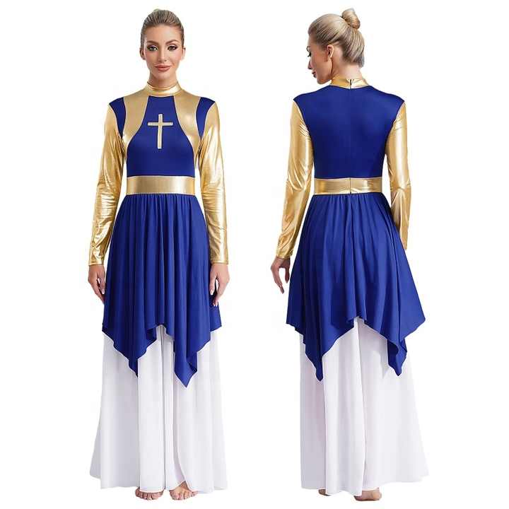 Womens Liturgical Praise Dance Worship Dresses - Maxi Dress