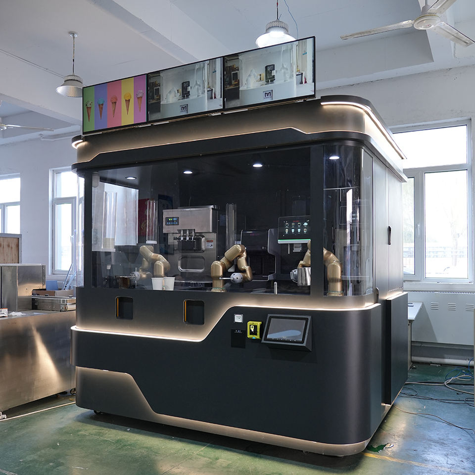 Robotic Coffee Maker - Automatic Outdoor Barista Kiosk