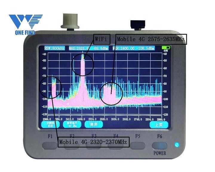 ONEFIND Chinese Handheld Spectrum Analyzer - 10mhz~2.7ghz