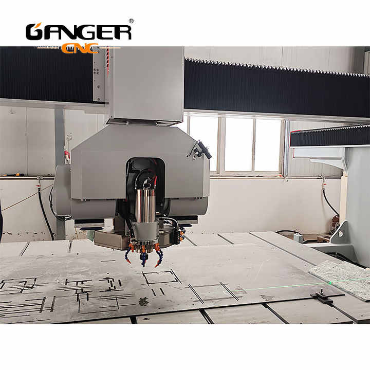5 Axis CNC Granite Cutting Machine with 45 Miter Marble Drilling New ...
