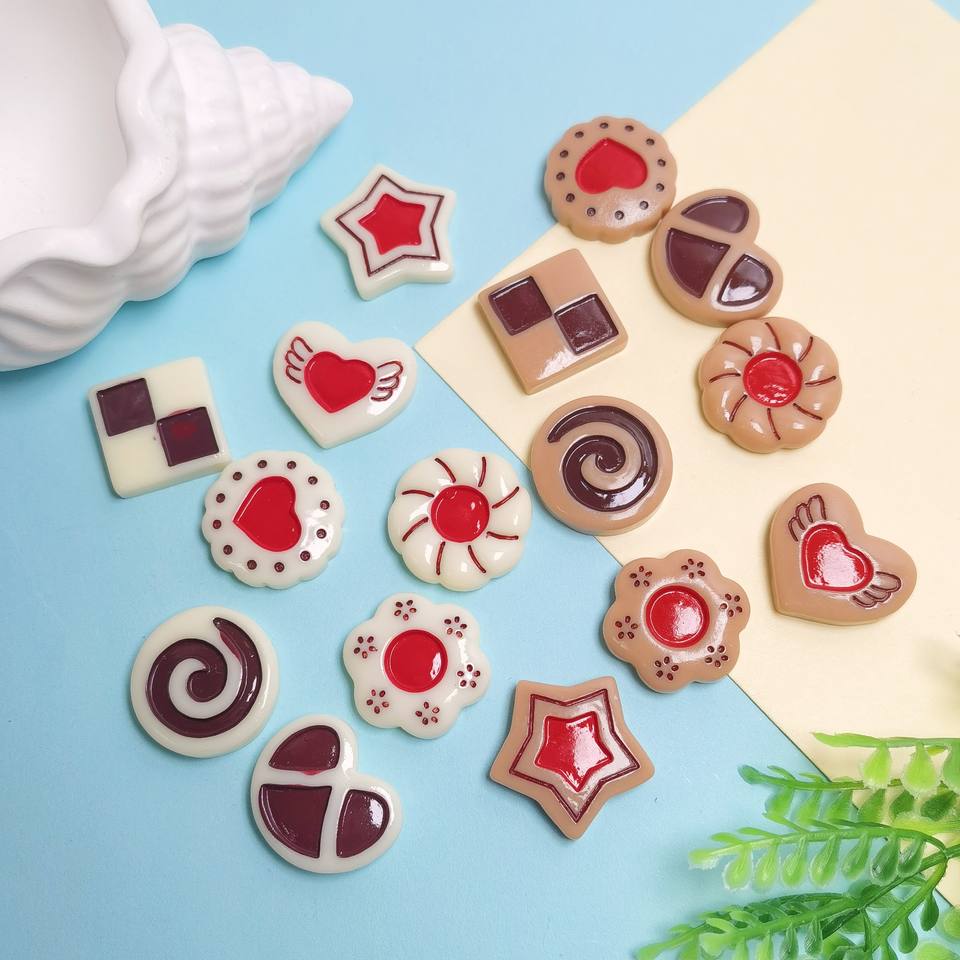 100Pcs Mini Resin Valentine's Day Cake Patch DIY Scrapbooking Cabochon ...