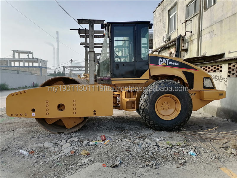 CS683E used cat/caterpillar road roller,used caterpillar single drum ...