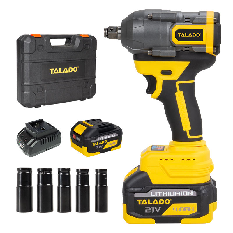 TALADO Cordless Impact Wrench, 600N Max Torque, 1/2" Square Drive, LED ...