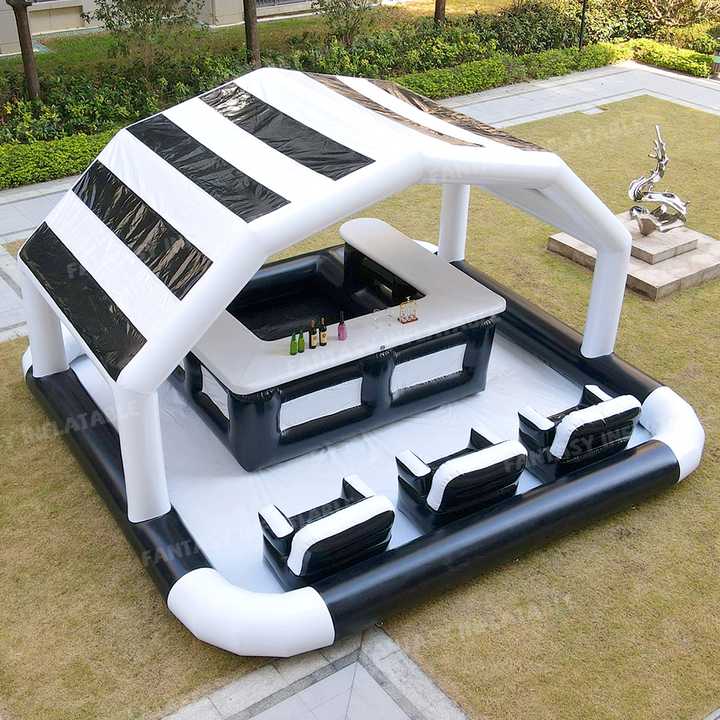 New Design Balcony Water Blow up Bar Party Event Inflatable Pool Bar ...