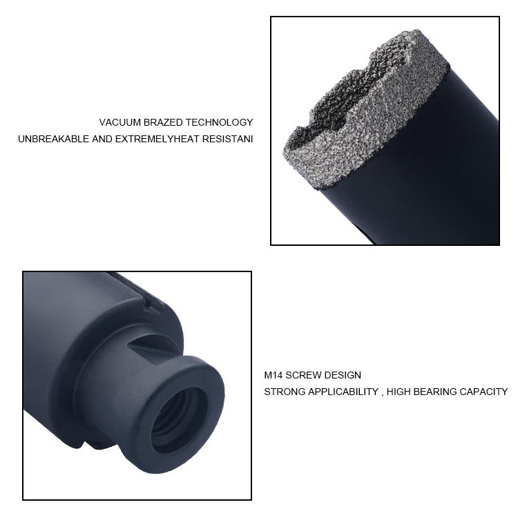 Vacuum Brazed M14 Porcelain Tile Core Drilling Bit Diamond Drills Hole ...