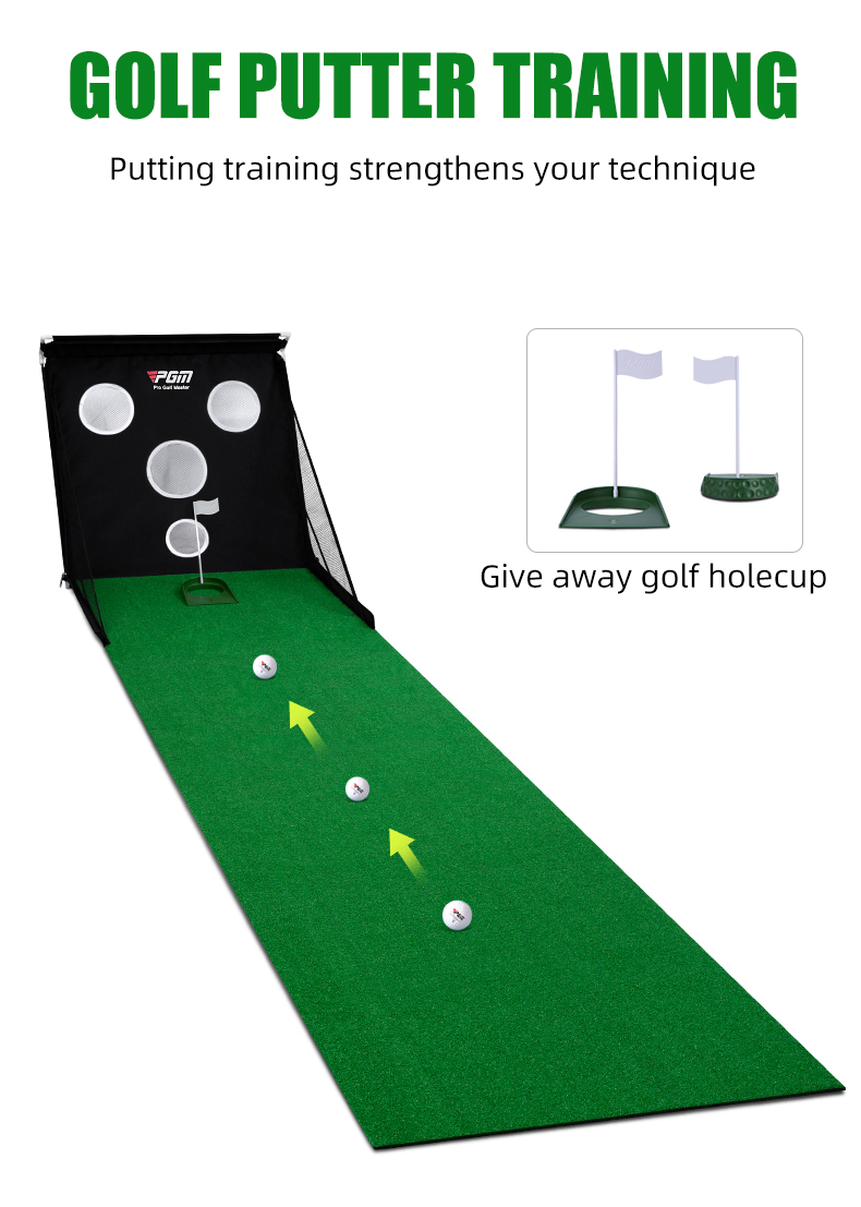 PGM TL033 portable big putting mat indoor chipping nylon putting mat-企业官网