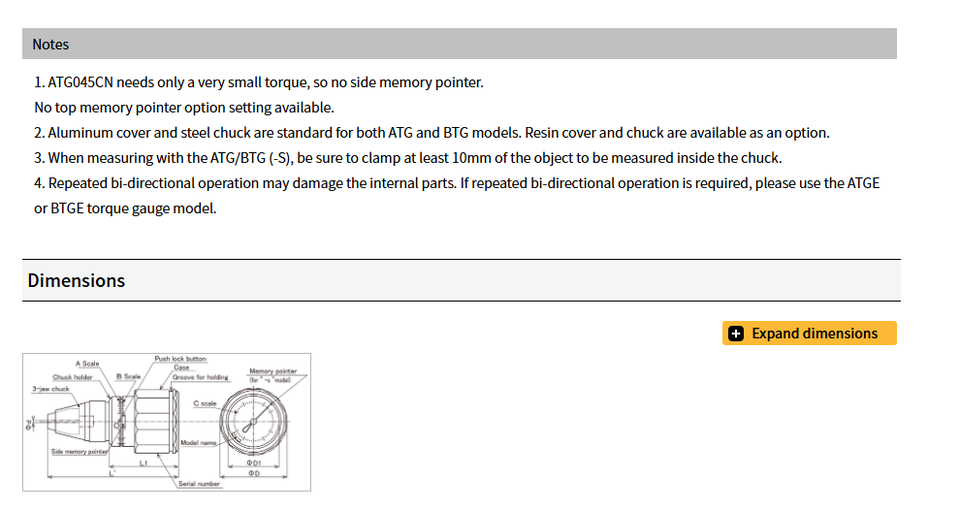 Japan Original Imported Torque Gauge TOHNICHI ATG3CN, Torque Range ...
