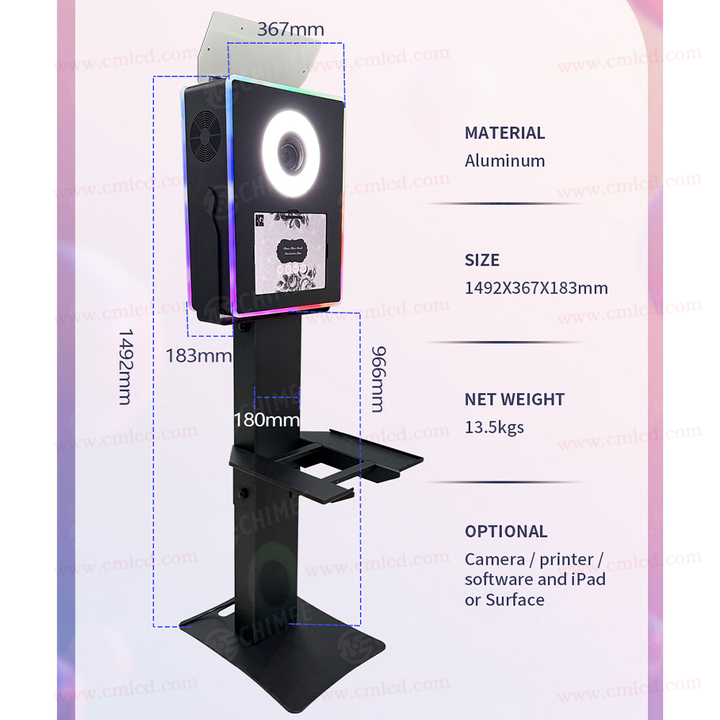 New Arrival iPad Photo Booth Machine Built-in Flash Light Selfie Dslr ...