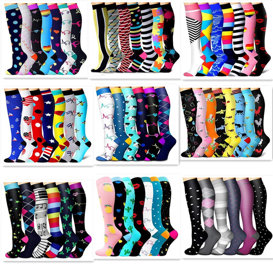 Wholesale Novelty Funny Crew Long Nurse Women Men Graduated Compression ...