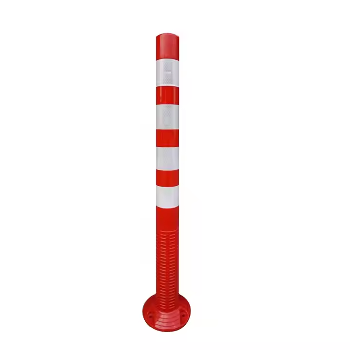 100cm Height Parking Lot Safety Warning Bollard Reflective TPU Warning ...