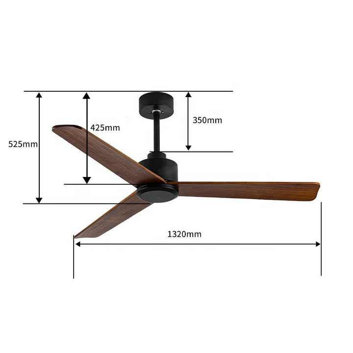 Wood Chinese Bldc Ceiling Fan 35w 220v 3 Blades Wooden Fan Ceiling with ...