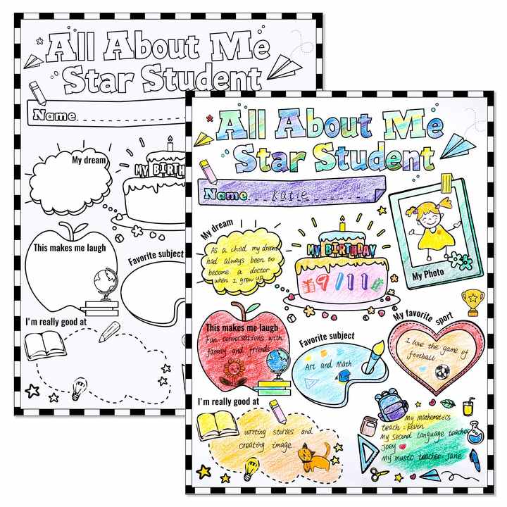 All About Me Posters - Star Student of the Week School Poster