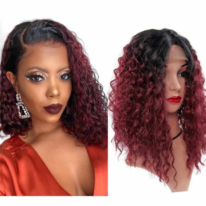 12A Remy Human Hair Transparent Lace Full Lace 1B/99j Wine Red Burgundy ...