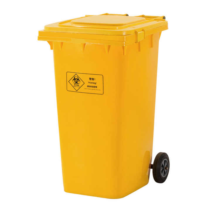120L Outdoor HDPE Plastic Wheelie Trash Bin - Durable & Sustainable