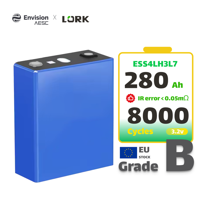 Grade B Envision AESC 3.2V 280Ah ESS4LH3L7 Lithium Ion Batteries Iron Phosphate Cells LiFePo4 ...