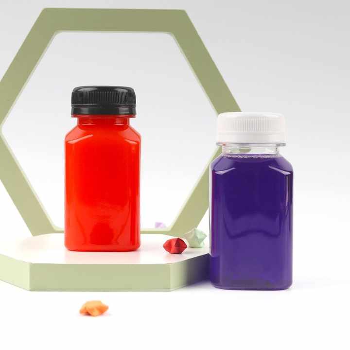 50ml 60ml 120ml 250ml 350ml Juice Bottles Plastic With Black Caps Label Funnel Brush Beverage ...