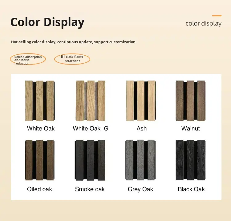 Acoustic Slat Wall Panels MDF Eco-Friendly Soundproof Living Room Hall ...