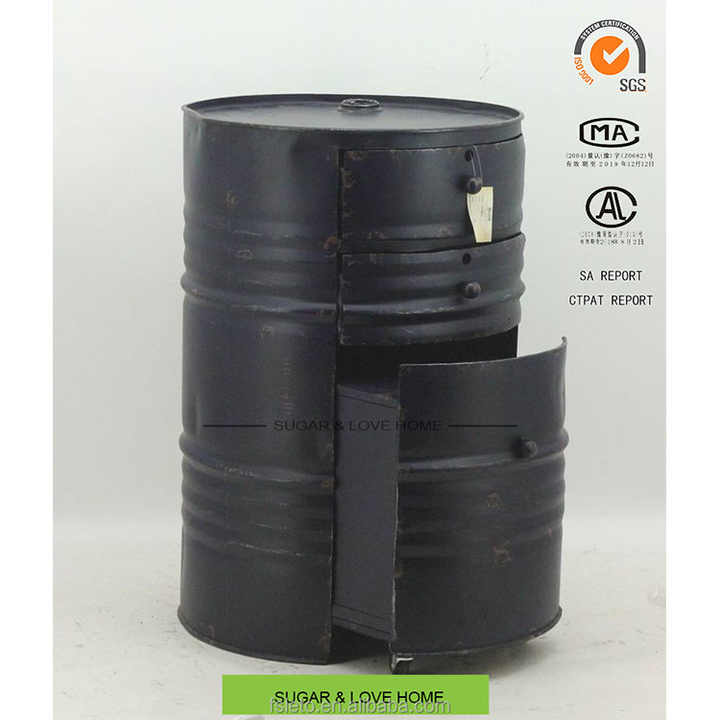 Oem Industrial Loft Style Oil Drum Reception Desk Outdoor Furniture ...