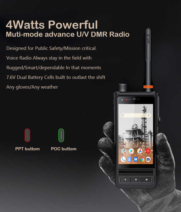 OME DMR Radio - Dual Sim 2 Way Long Range Android 10 Phone