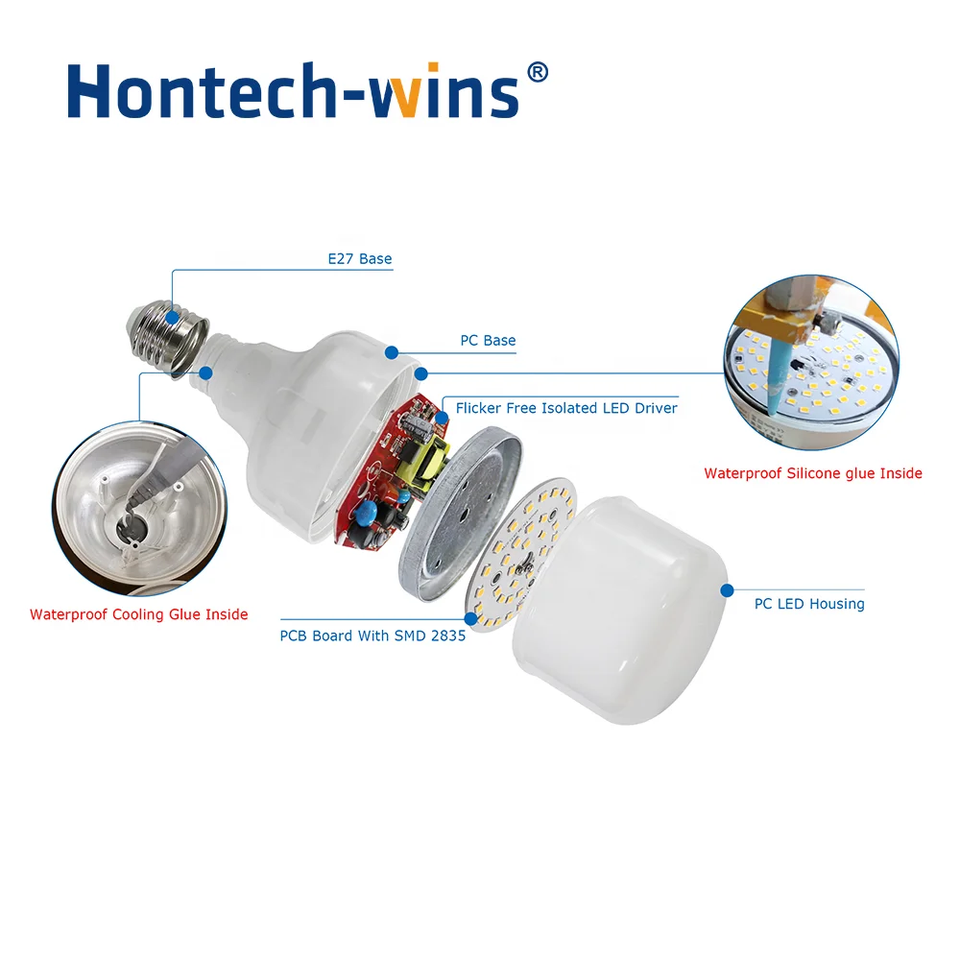 Hontech-Wins Professional Poultry House LED Bulb Lights IP67 Flicker ...
