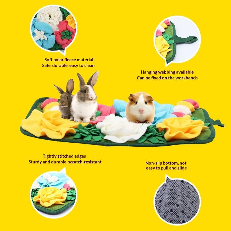 Rabbit Guinea Pig & Chinchilla Square Foraging & Sniffing Mat-Relieves ...