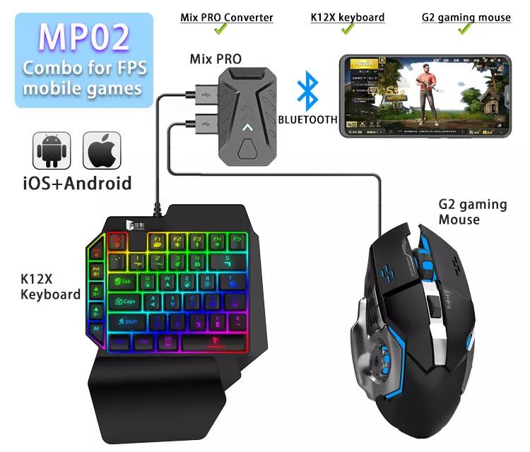 Left-handed keyboard, one-handed gaming keyboard and mouse combo. Left ...