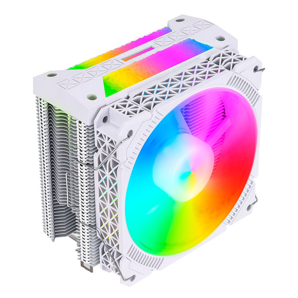 ARGB Colorful LED Cooling Fan with Four Copper Tubes Compatible with ...
