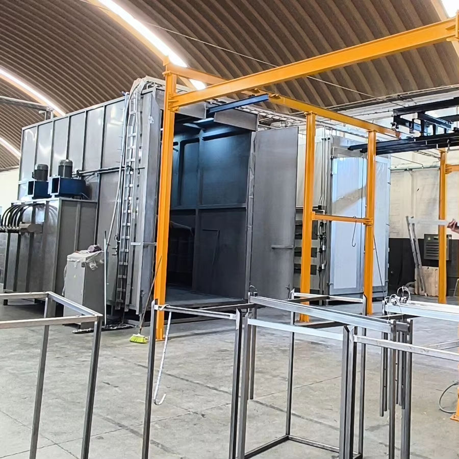 Heavy-duty Electrostatic Powder Coating Line with Walk-in Spray Booth ...