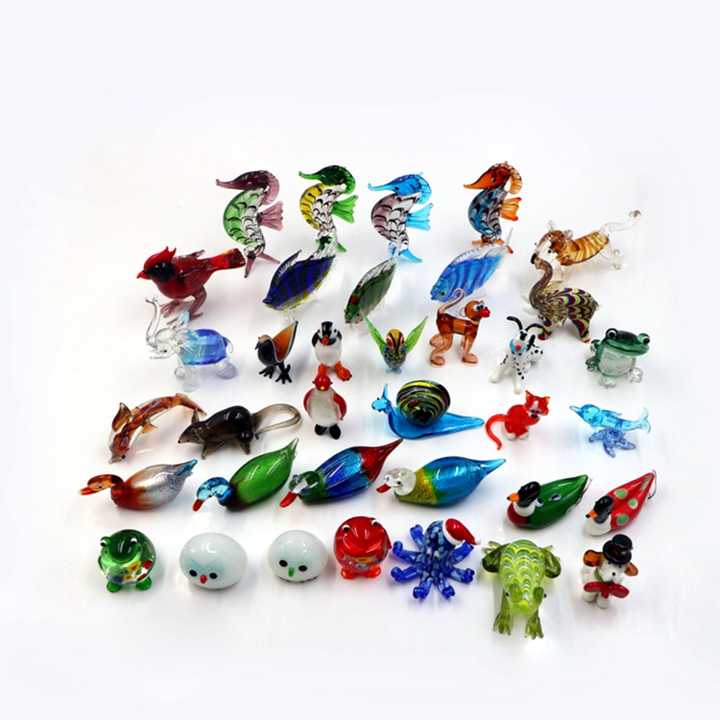 Shop Mixed Design Big Size Murano Glass Animal Figurines Wholesale