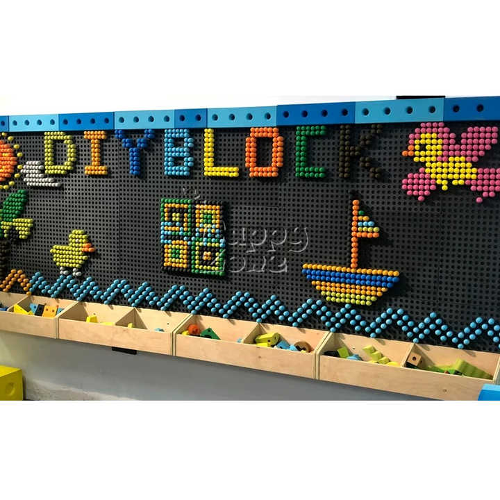 Children Educational EVA Blocks Wall Interactive Wall Game Mounted ...