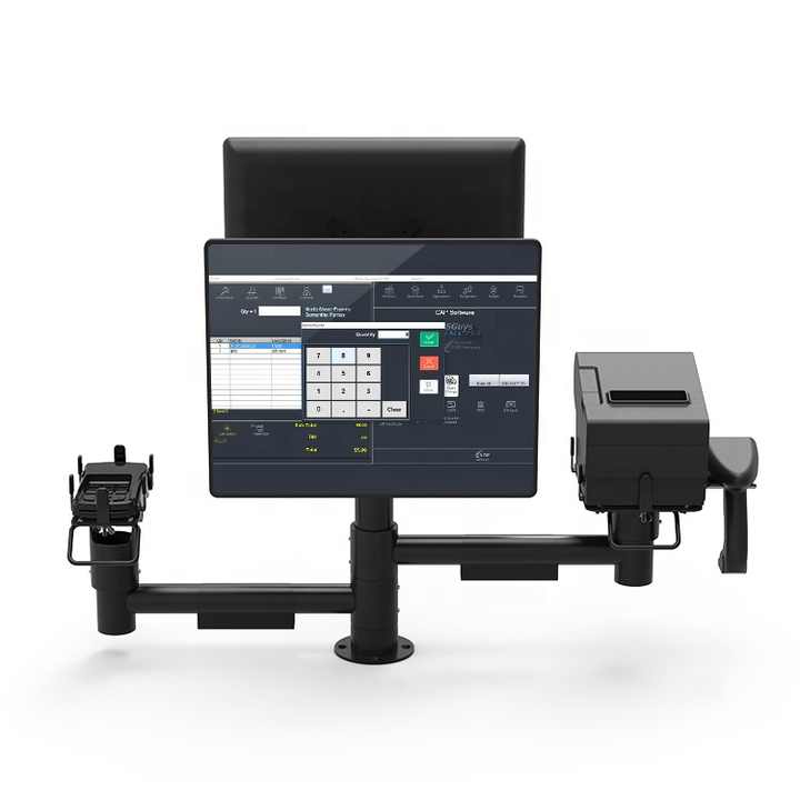 Dual Screen Stand Multipurpose Countertop Monitor Stand Pos Mounting ...