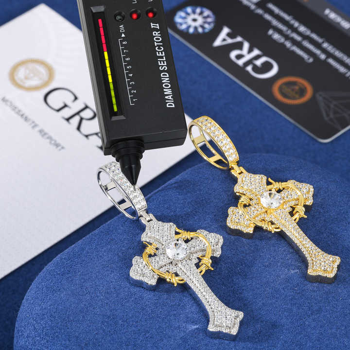 Personalized Hip Hop Jewelry Men Custom Vvs Moissanite Pendant Iced Out ...