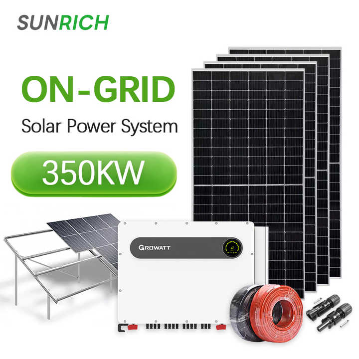 Growatt on Grid System Full Set Kit 100kw 200kw 500kw Energy Photovoltaic Complete 3Phase Solar ...