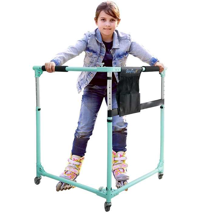 Wellshow Folding Adjustable Height Skater Aid Kids Roller Skates ...