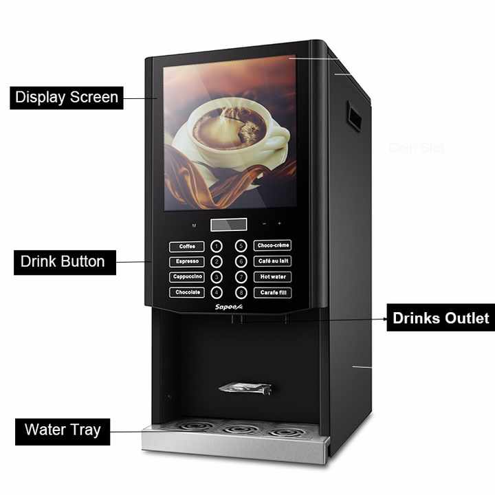 Tabletop Coffee Vending Machine Fully Automatic Coffee Machine Vending Vending Machine for ...