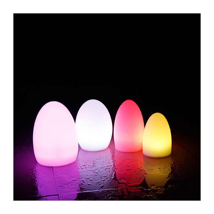 Modern LED Rechargeable Egg Shape Table Lamp for Hotels