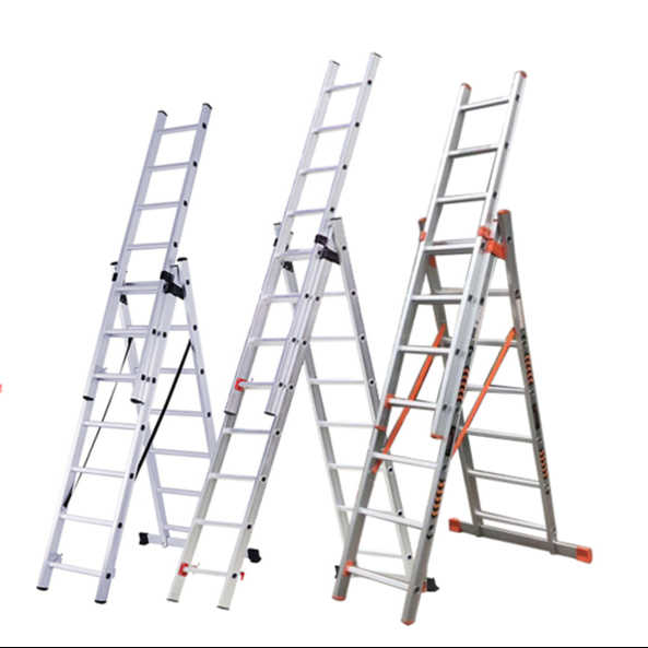 Collapsible Ladders - Aluminum 6ft Steps Foldable Triple Extension