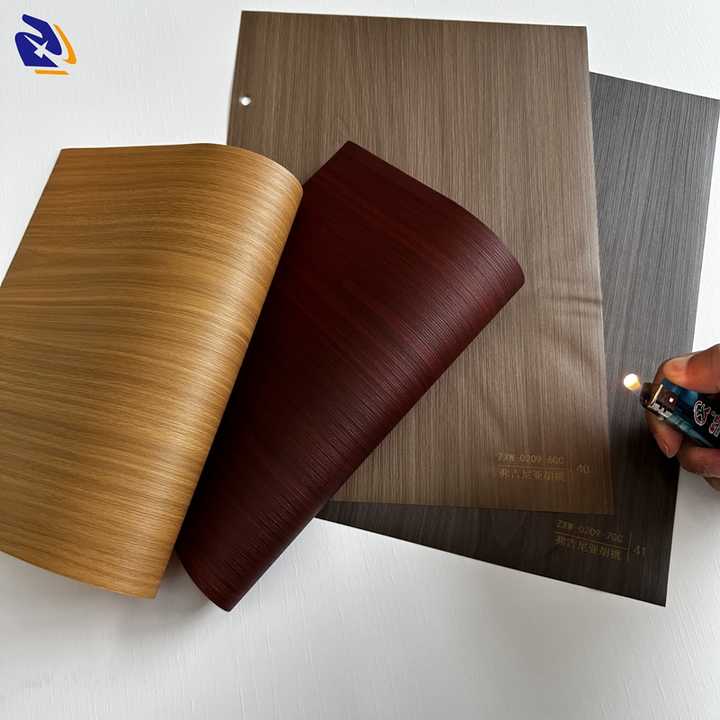 Modern Wooden Texture PVC Decorative Film Roll Opaque Finish Wood Grain ...
