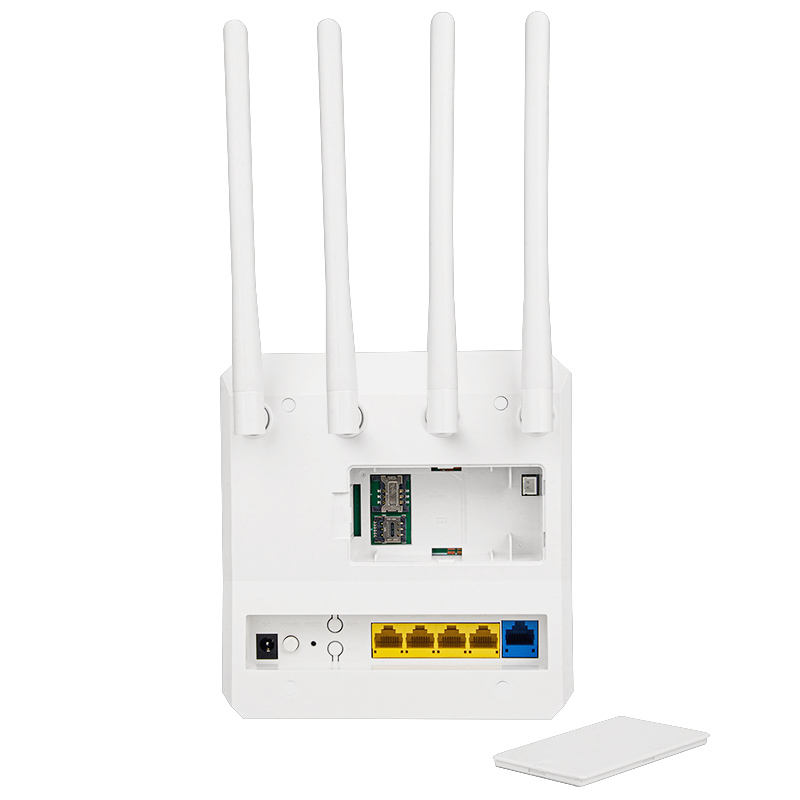 DNXT 4G WiFi Router with SIM Card Slot - 4 Antennas, 24GHz Wireless ...
