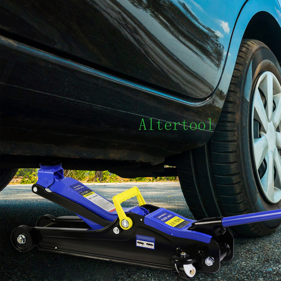 2 Ton Heavy Duty Steel Racing Floor Jack Low Profile Single Piston ...