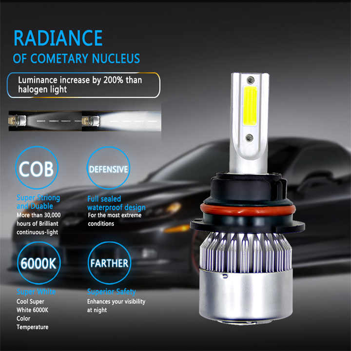High-power Auto LED Headlights - 90000lm C6 Car Lights