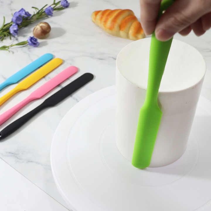 Mini Silicone Spatula with Long Handle Heat Resistant Spatula for Cake ...