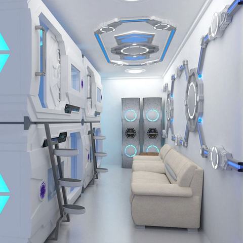 Vertical Sleeping Pod Capsule Bed in Hotel Bedroom Sets