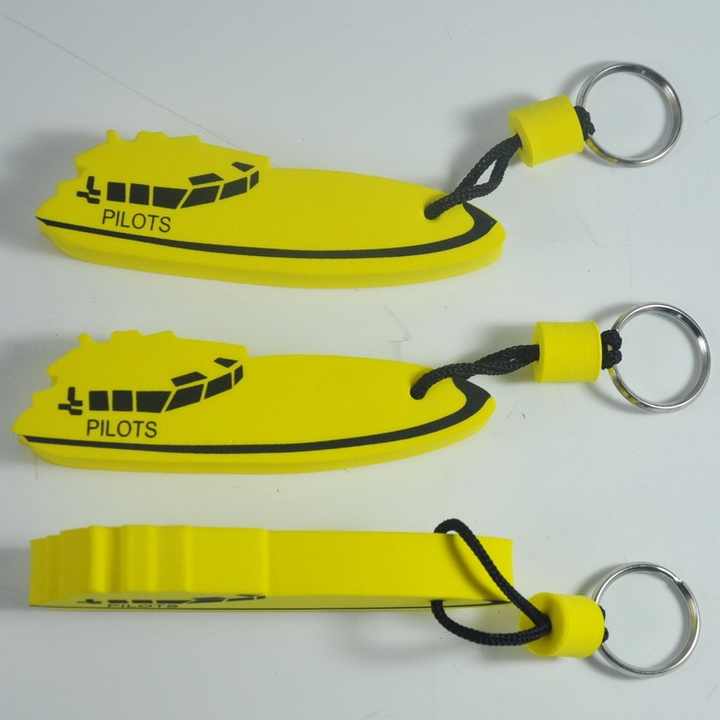 Custom Made Sailboat Shape EVA Foam Floating Keychain