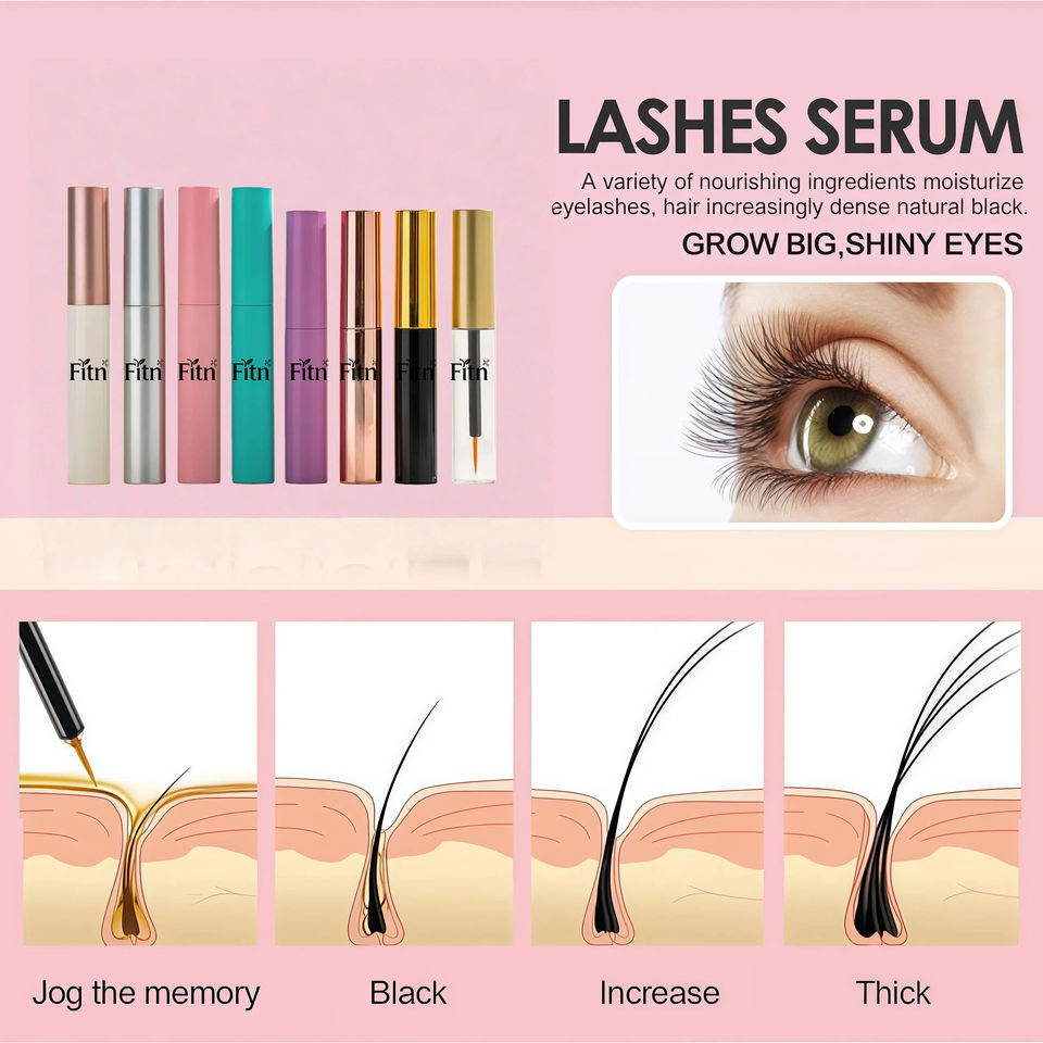 High Quality Customized 100% Organic Oil-Free Eyelash Growth Serum ...