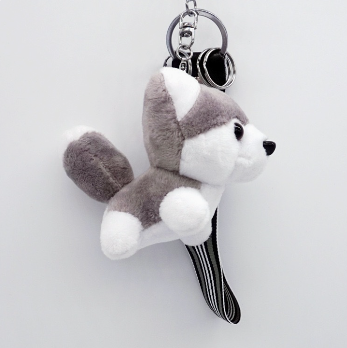 Mini Husky Cartoon Plush Keychain-Soft & Portable Animal Shape| Alibaba.com