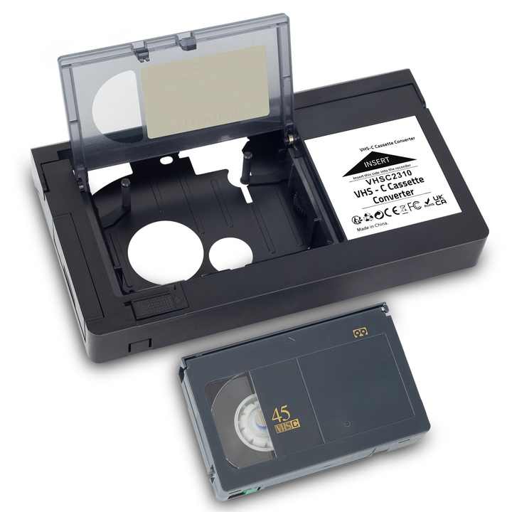 VHS to VHSC Cassette Tapes Converter Box - Compatible & Efficient