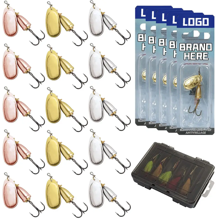 5pcs/bag Custom Blades Bell Shape Metal Spoon Spinner Bait Fishing ...