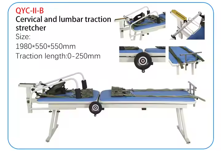 Portable Foldable Cervical and Lumbar Traction Stretcher Medical ...